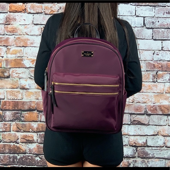 kate spade | Bags | Nwt Kate Spade Bradley Deep Plum Backpack | Poshmark
